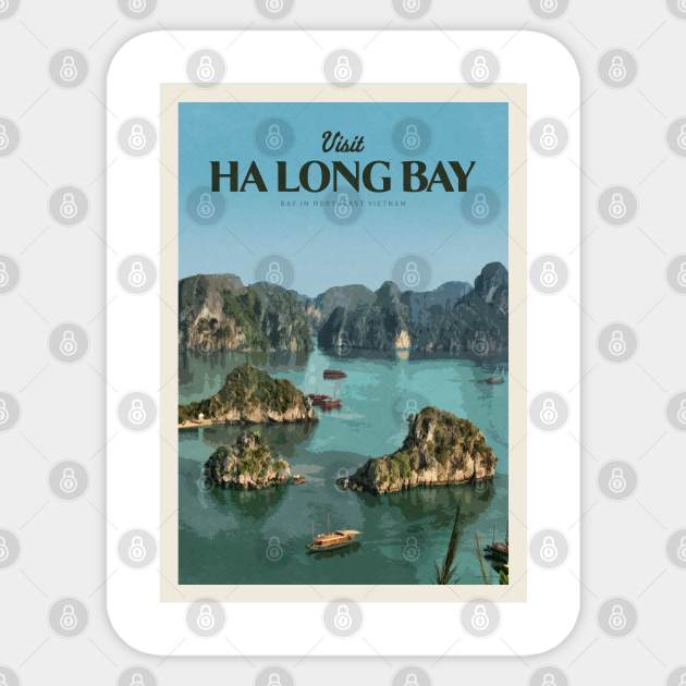 Visit Hạ Long Bay - H Long Bay - Sticker | TeePublic
