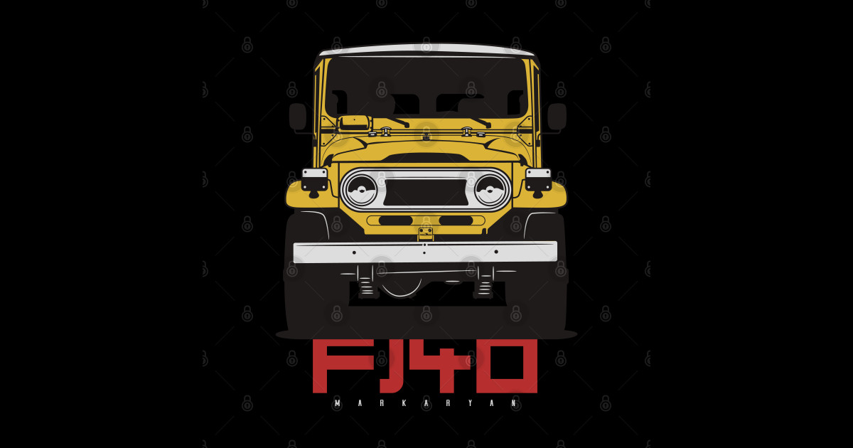 Landcruiser fj40 (yellow) - Land Cruiser Fj40 - Sticker | TeePublic