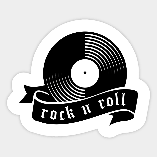 vinyl rock n roll - Vinyl Rock - Sticker | TeePublic