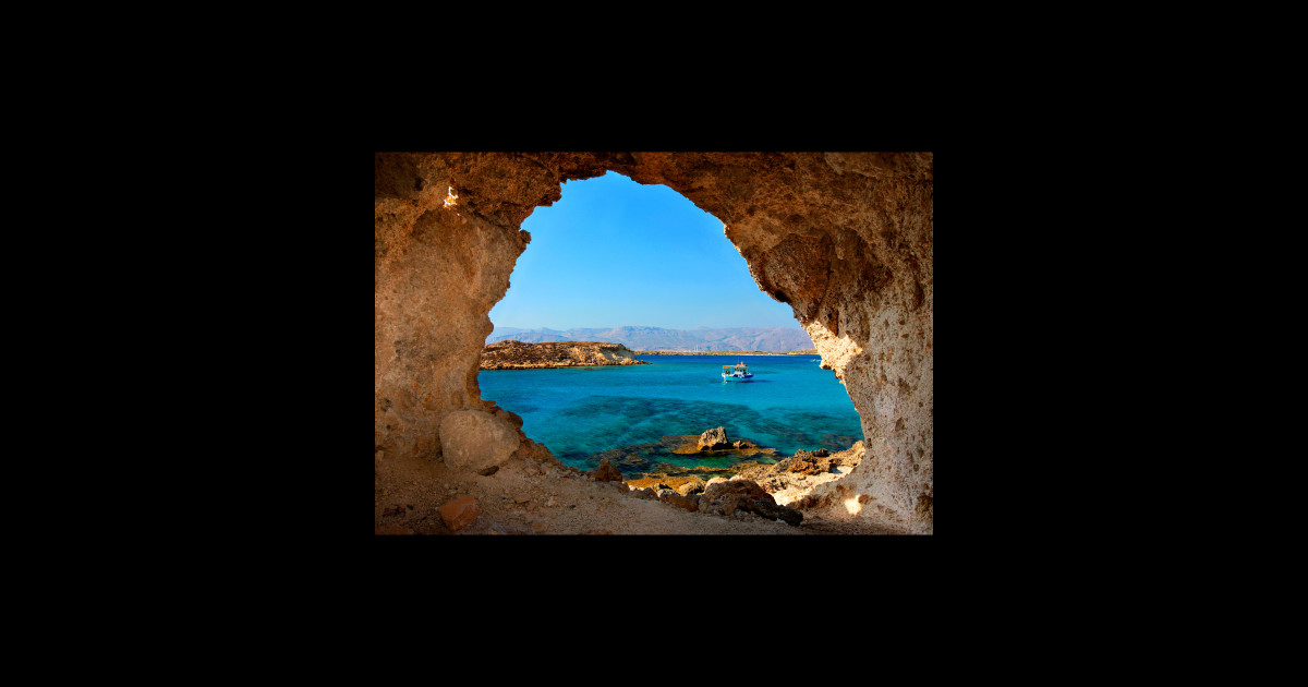 Window to the Libyan Sea - Greece - Sticker | TeePublic