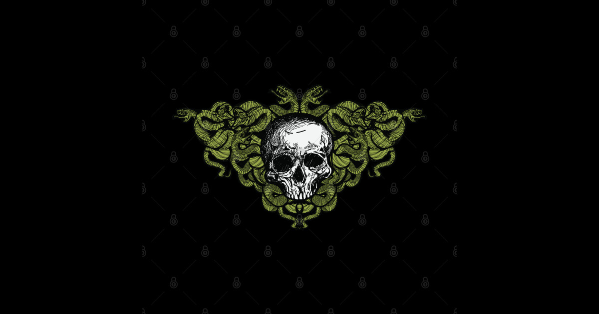 Skull Snake - Skull - Sticker | TeePublic