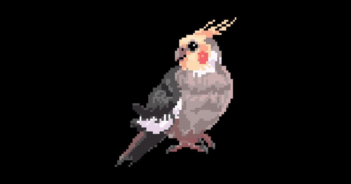 Pixel Cockatiel Test - Cockatiel - Sticker | TeePublic