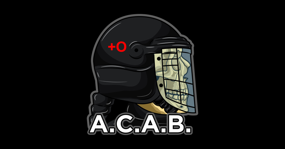 A.C.A.B. Skull riot police art - Police - Sticker | TeePublic