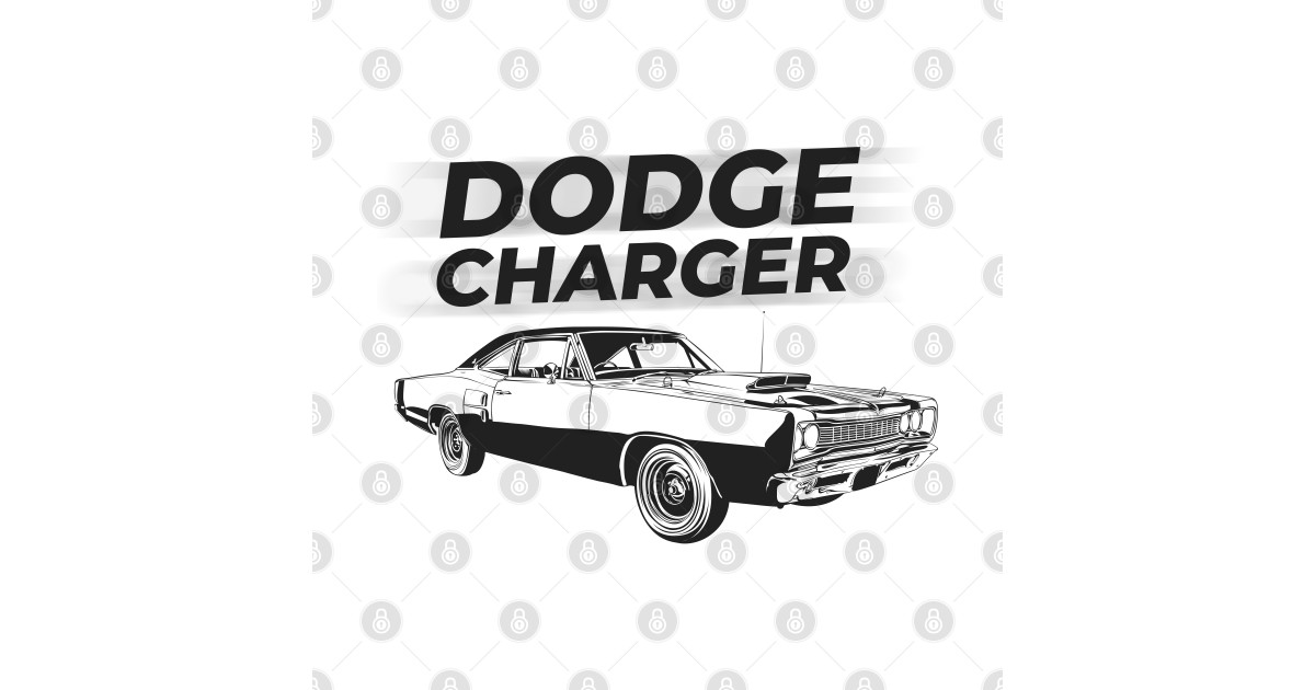 Dodge Charger Classic Car outline - Dodge Charger - T-Shirt | TeePublic
