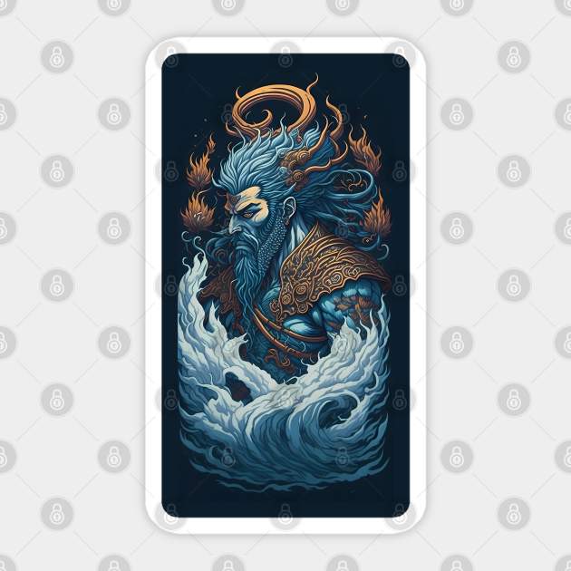 POSEIDON WALL ART - Greek Mythology - Sticker | TeePublic