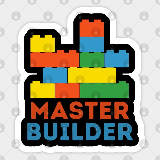 Master Builder Lego Brick - Master Builder - Sticker | TeePublic