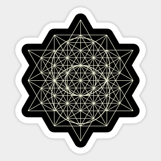 Flower of Life Star of David Sacred Geometry - Psytrance - Sticker ...