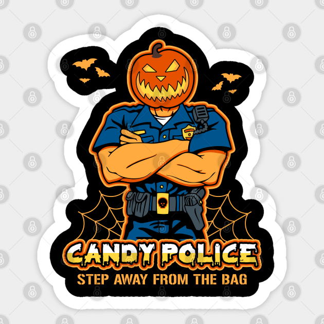 Candy Police Halloween - Halloween - Sticker | TeePublic