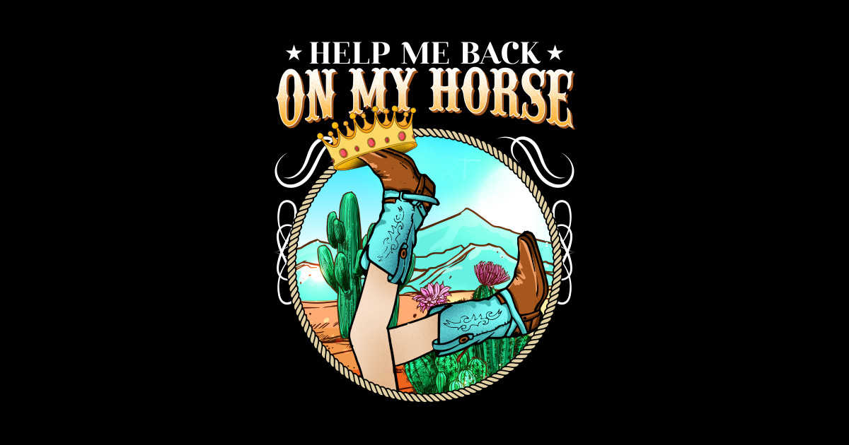 Help Me Back On My Horse I Equestrian Pony Horse - Horse - Sticker ...