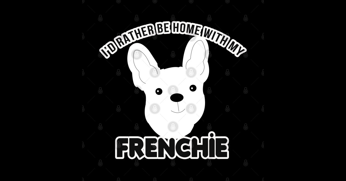 FRENCHIE French Bulldog Pattern in Blue Fun Frenchies Paw Prints and Bone Print - French Bulldog ...