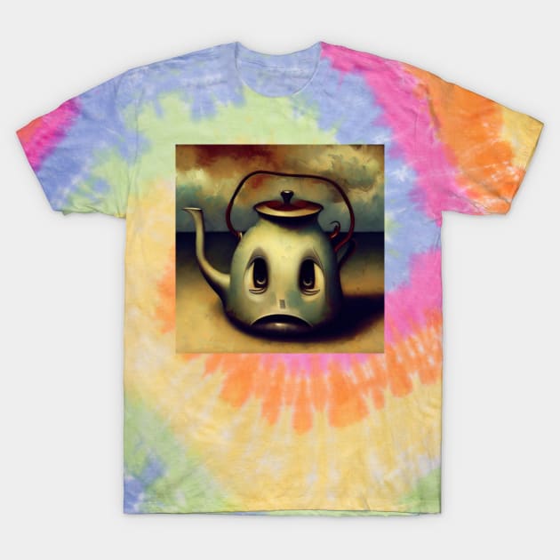 Sad kettle - Sad Kettle Caricature - T-Shirt | TeePublic