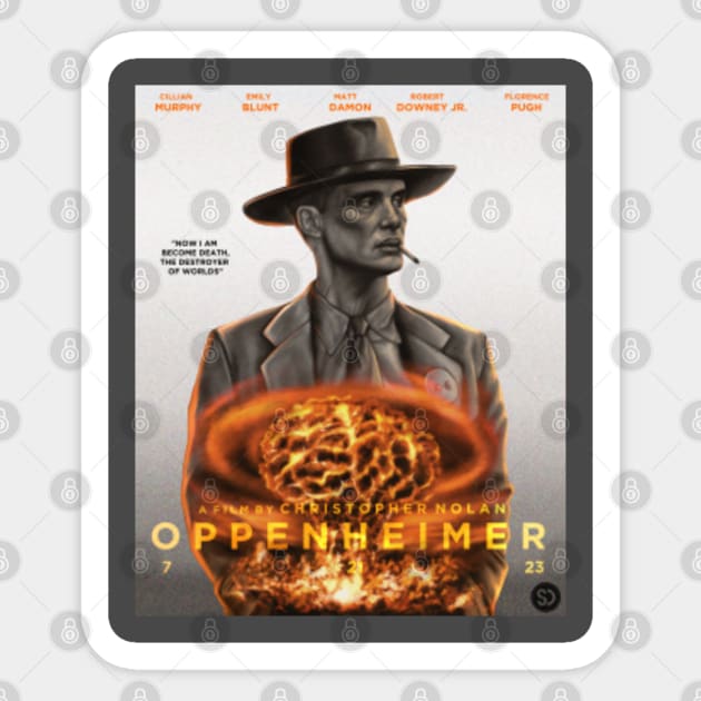 Oppenheimer - Digital Art - Sticker | TeePublic