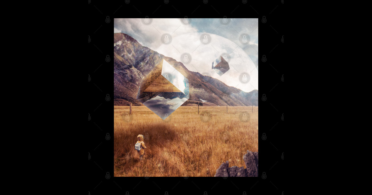 Unfold Another Dimension - Surreal - Sticker | TeePublic