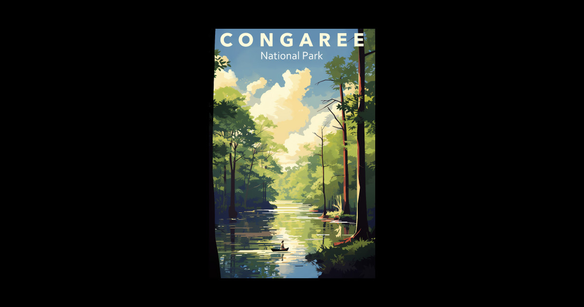 Congaree National Park Travel Poster - Congaree - Sticker | TeePublic