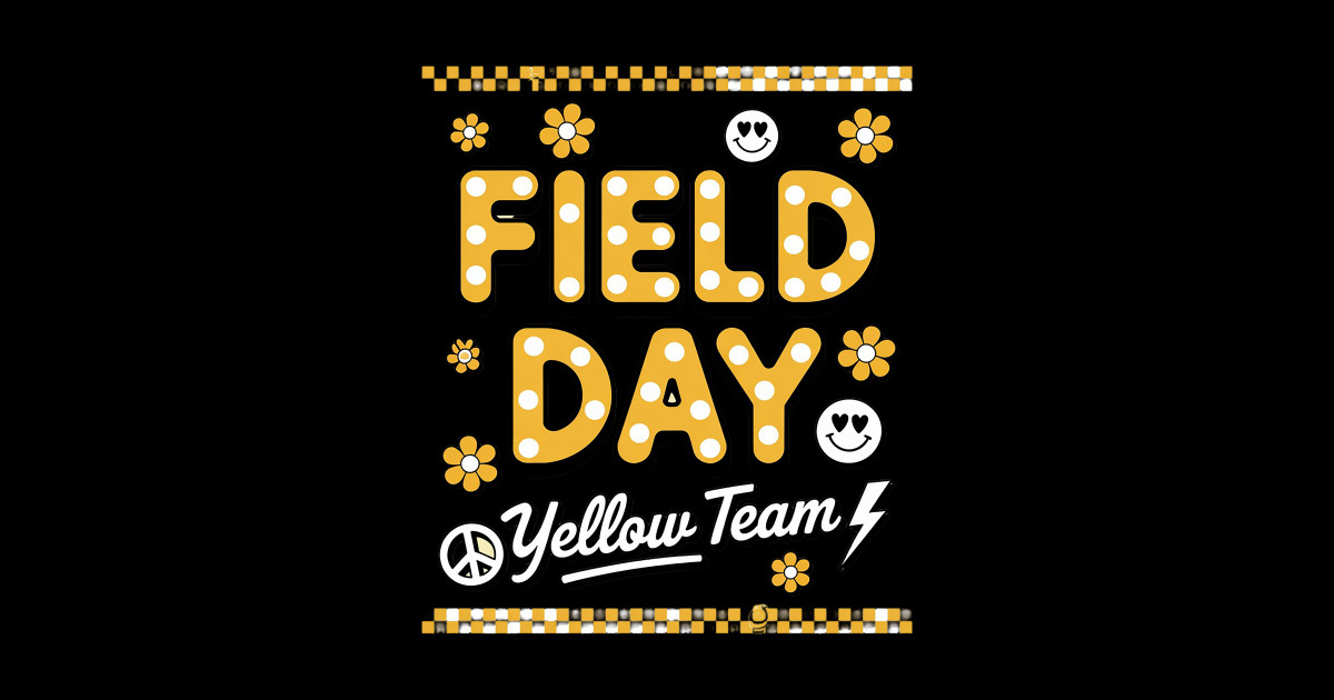 Field Day Trip - Yellow Team Color Game Competition - Sticker | TeePublic