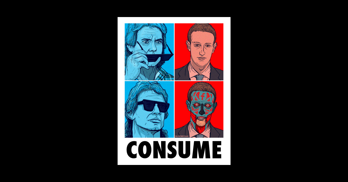 PUT ON THE GLASSES - THEY LIVE + ZUCKERBERG - They Live - Sticker ...