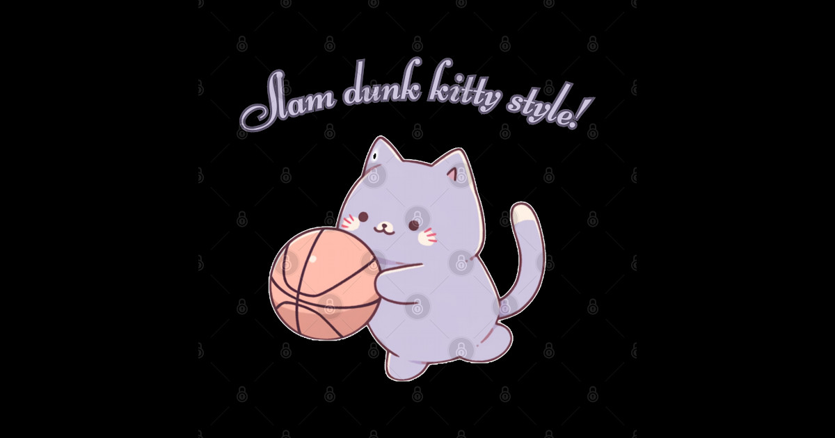 slam dunk kitty style - cute kitten plays basketball - Basketball ...