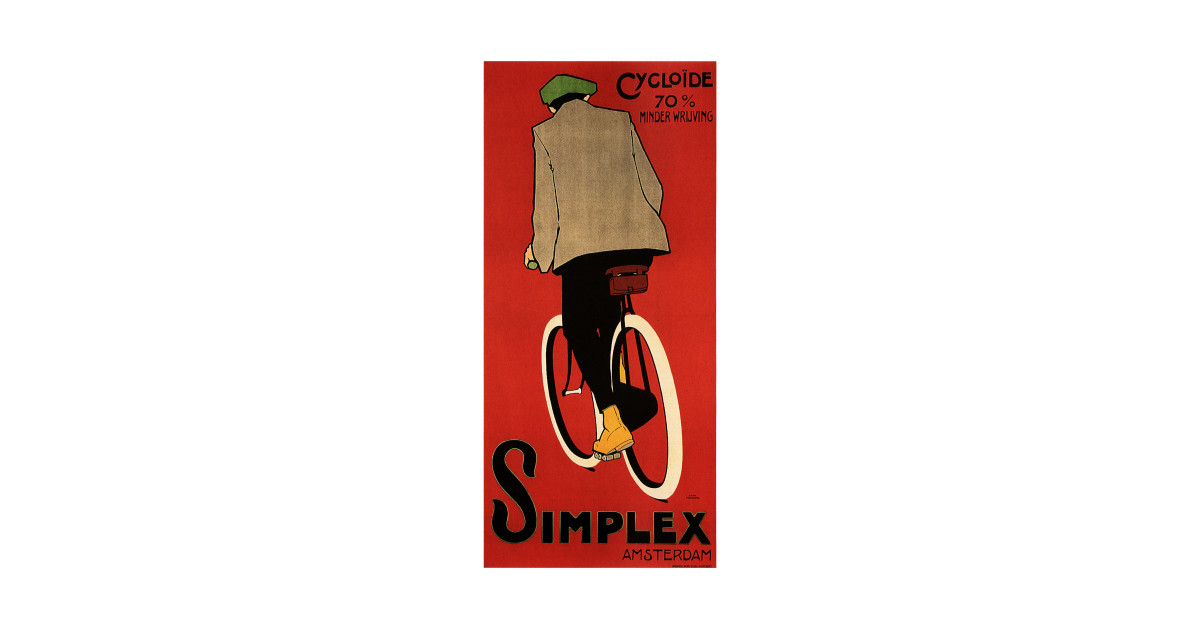 Vintage Bicycle Poster SIMPLEX Amsterdam Retro Advertisement - Antique ...