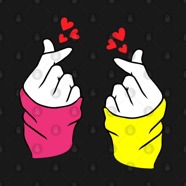 Oppa Saranghae Korean Hands Symbol K-pop Korean Heart - Oppa Korean ...