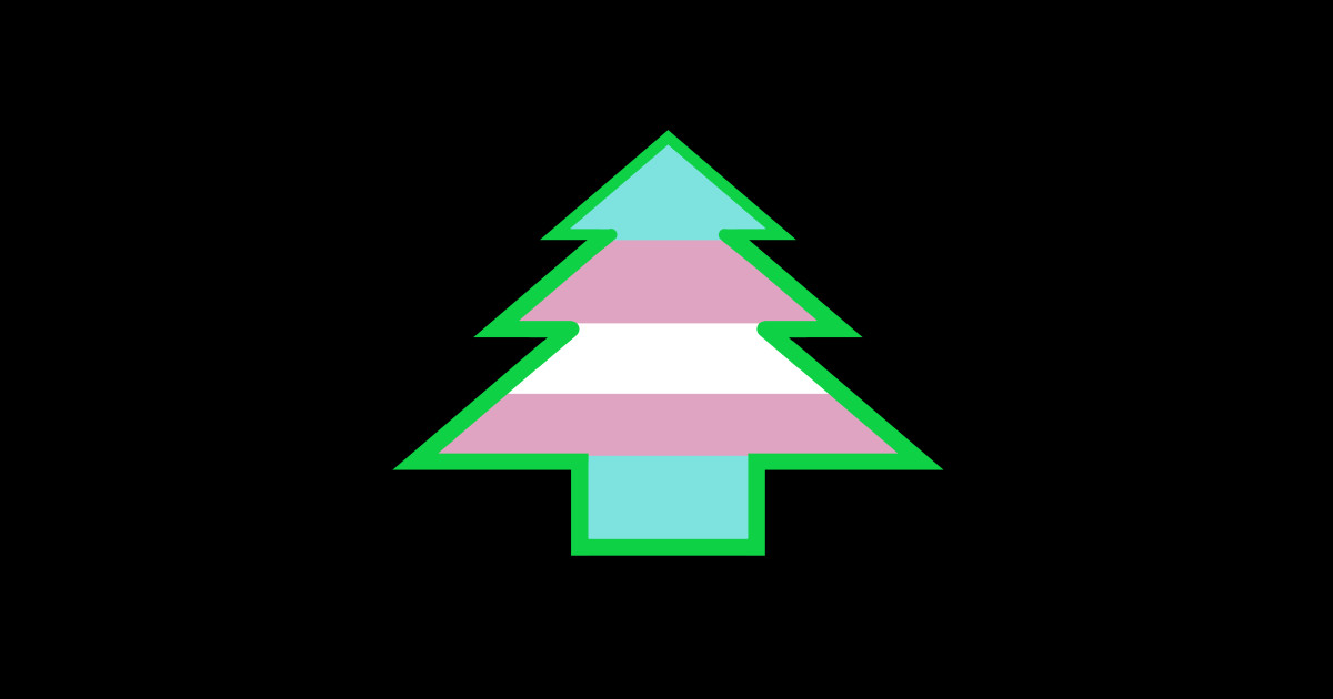 Transgender Pride: Christmas Tree - Transgender - Sticker | TeePublic