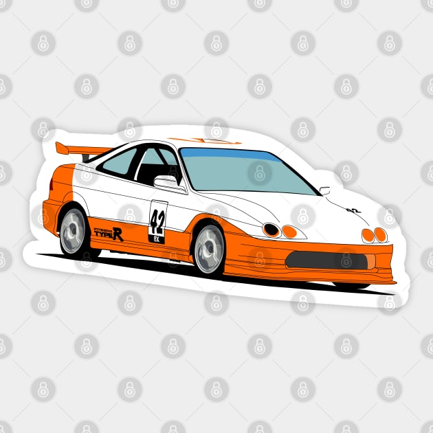 Integra Type R - Racecar - Sticker | TeePublic
