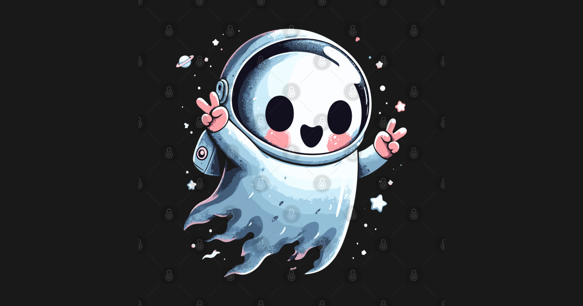 Happy ghost astronaut peace - Ghost - T-Shirt | TeePublic