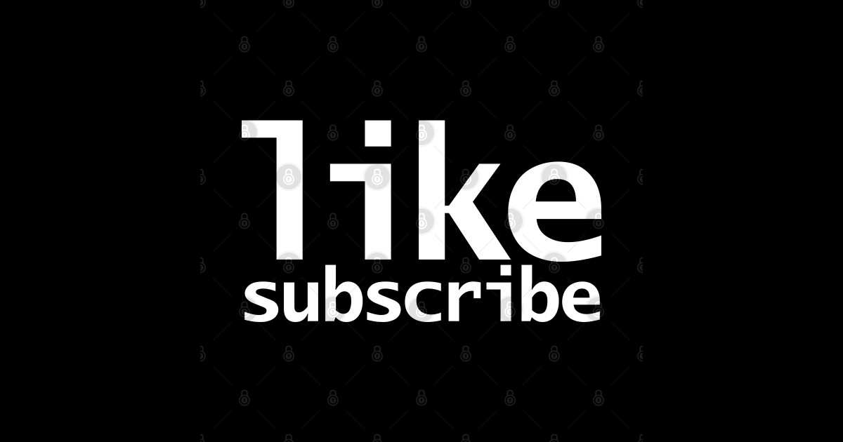 Like Subscribe Funny Typography - Like Subscribe - Posters and Art ...