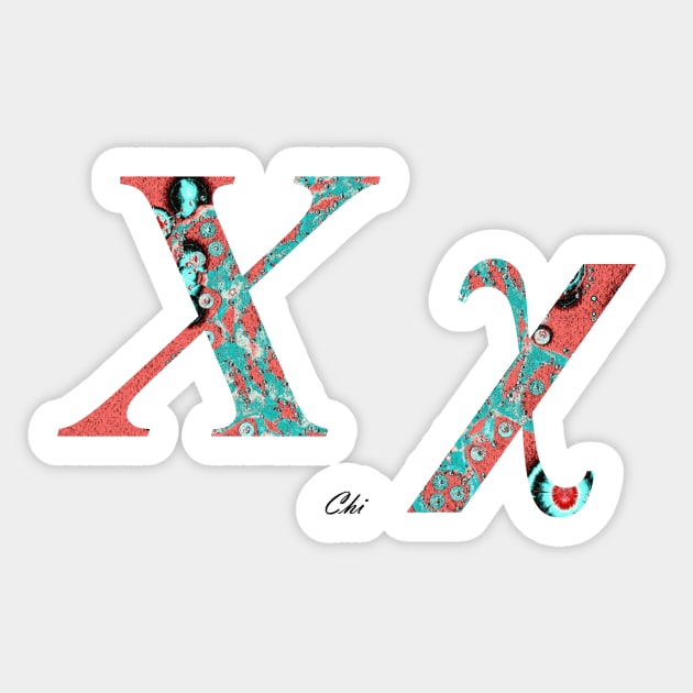 Chi Greek Alphabet - Greek - Sticker | TeePublic