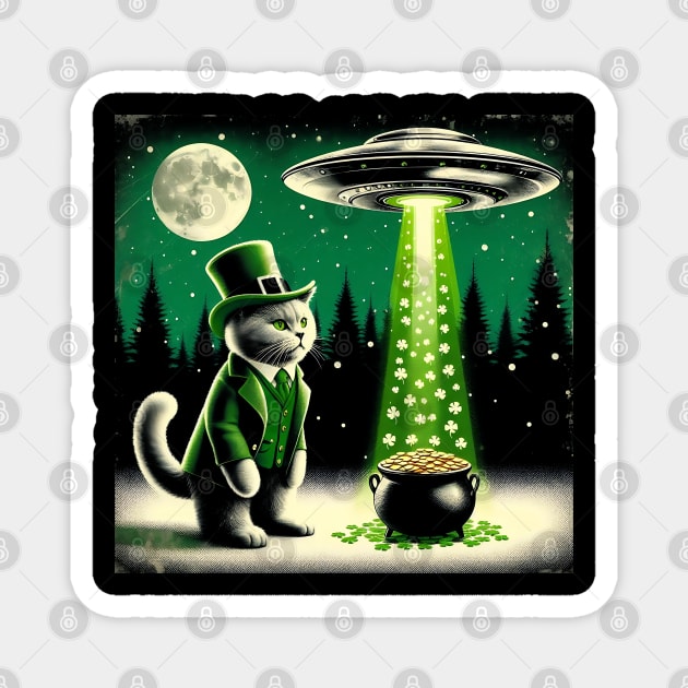 Cowboy Cat UFO Meme Funny Cat UFOs St Patricks Day Cat Lover - Happy St ...