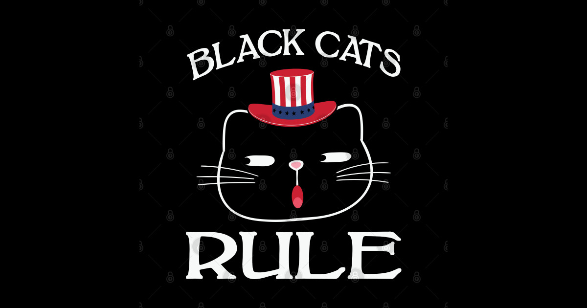 Black Cats Rule - Black Cats Rule - Sticker | TeePublic