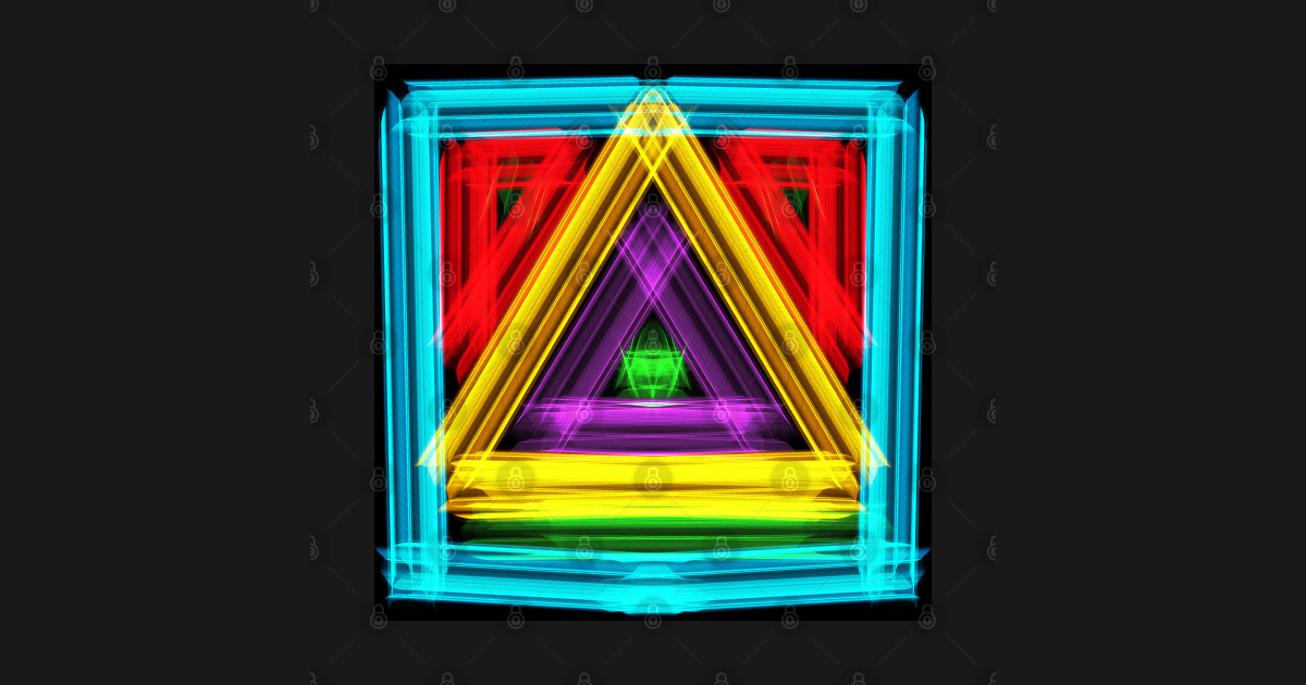 triangles square - Geometrical Designs - T-Shirt | TeePublic