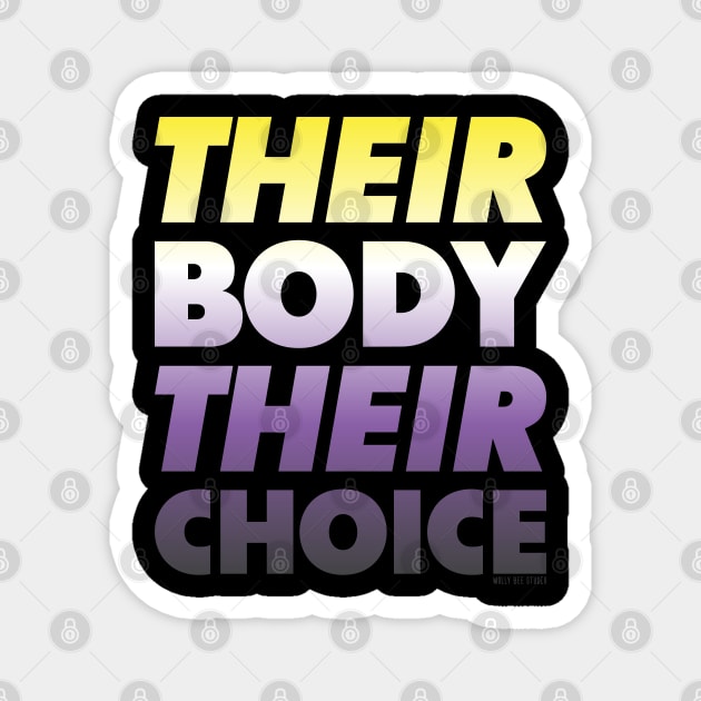 Their Body Their Choice - Non-Binary Pride Flag - My Body My Choice ...