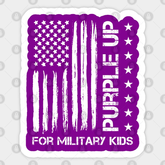 Purple Up For Military Kids USA Flag - Military Child Month - Purple Up ...