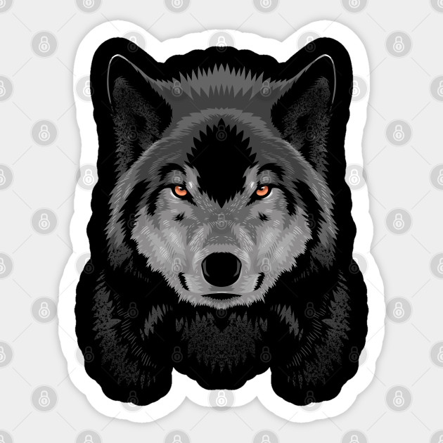 Amazing shadow wolf - Wolf - Sticker | TeePublic
