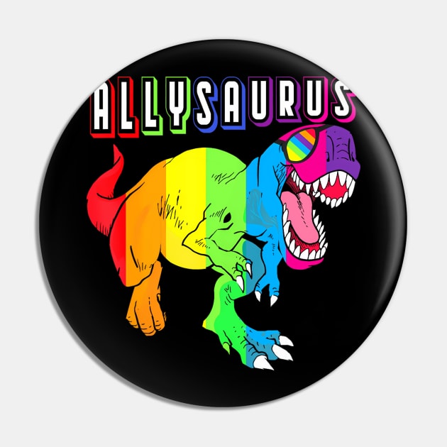 Dinosaur T Rex LGBT Gay Pride Flag Allysaurus Ally Men Boys ...