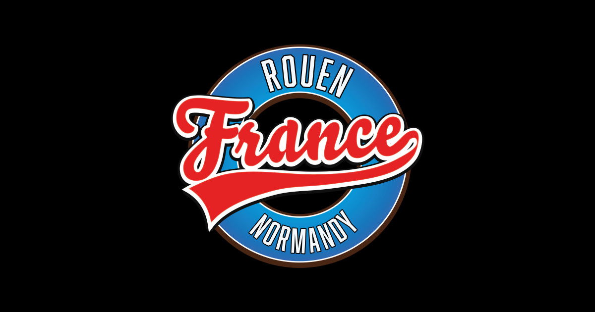 Rouen Normandy France retro logo - Rouen Normandy France Retro ...
