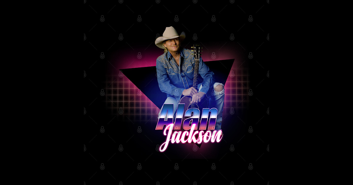 Alan Jakcson // Retro 80s Styled Fanart Design - Country Music ...