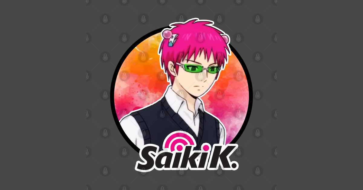 Saiki Kusuo with Logo - Saiki K - T-Shirt | TeePublic