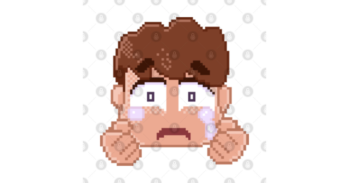 Pixelated crying boy person - Crying Boy - T-Shirt | TeePublic