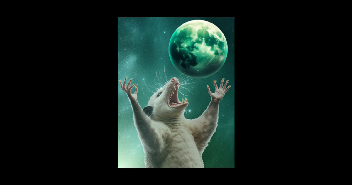 Opossum moon magic - Opossum - Sticker | TeePublic