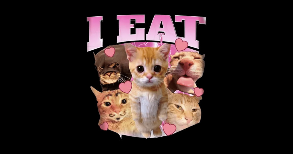 I Eat Funny El Gato Meme Sad Crying Cat Graphic - I Eat Cat - Sticker ...