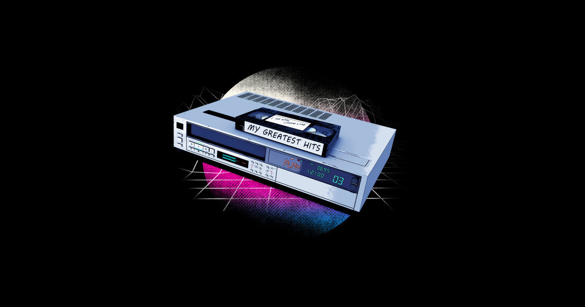 Retro VCR Sunset Greatest Hits VHS - Vcr - Posters and Art Prints ...