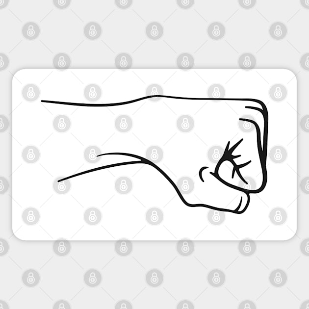 Fist Punching Line Art - Punching - Sticker | TeePublic