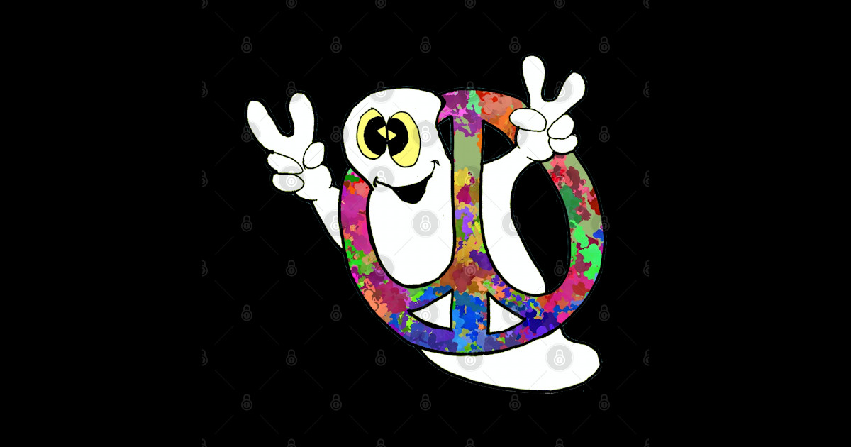 Peace ghost inside a multi-colored peace sign - Ghost - Sticker | TeePublic