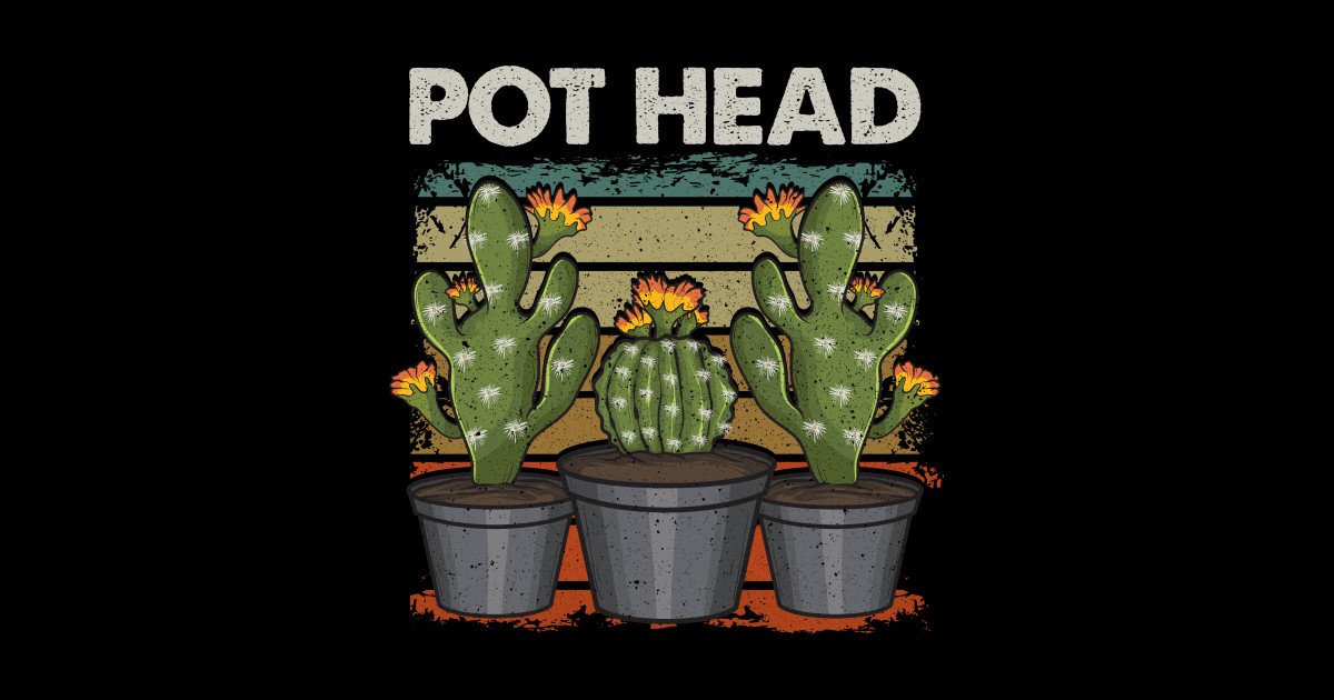 Funny Pot Head Gardening & Plant Pun - Pot Head Pun - Sticker | TeePublic
