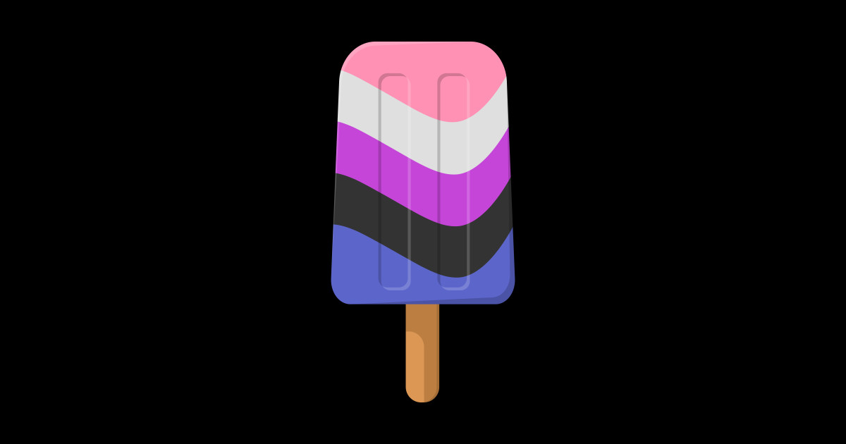 Cute Gender Fluid Pride Flag Popsicle - Gender Fluid Pride - Sticker ...