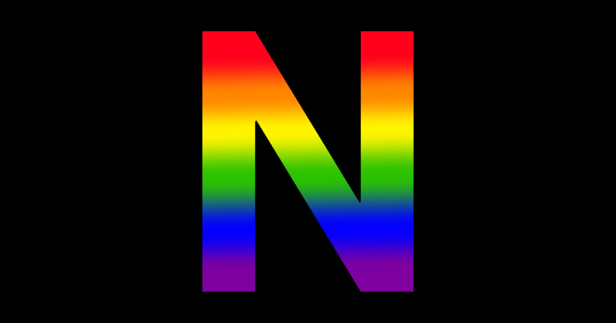 Rainbow Letter N - Rainbow - Sticker | TeePublic