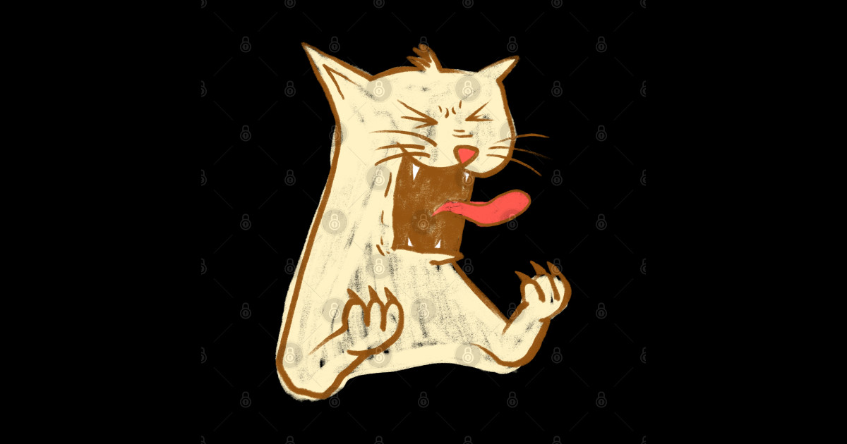 Angry Cat - Cat - Posters and Art Prints | TeePublic