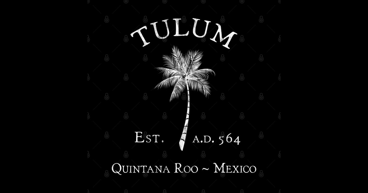 Tulum Mexico Quintana Roo Vintage Palm - Tulum Mexico - Sticker | TeePublic