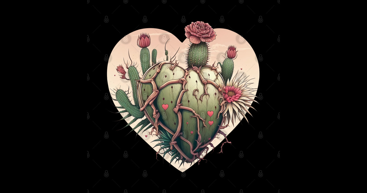 prickly heart - Prickly Heart - Sticker | TeePublic